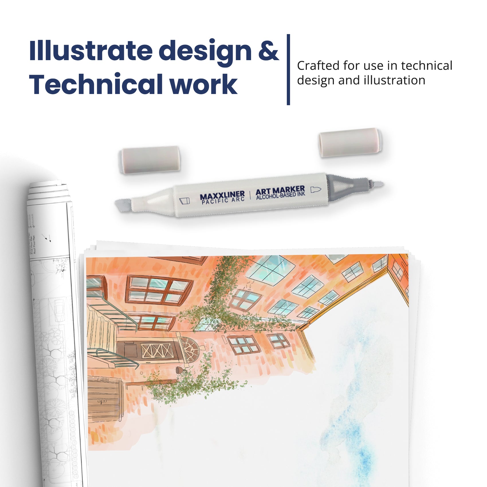 Pacific Arc - Maxxliner - Alcohol Based - Dual Tip Colorless Blender a