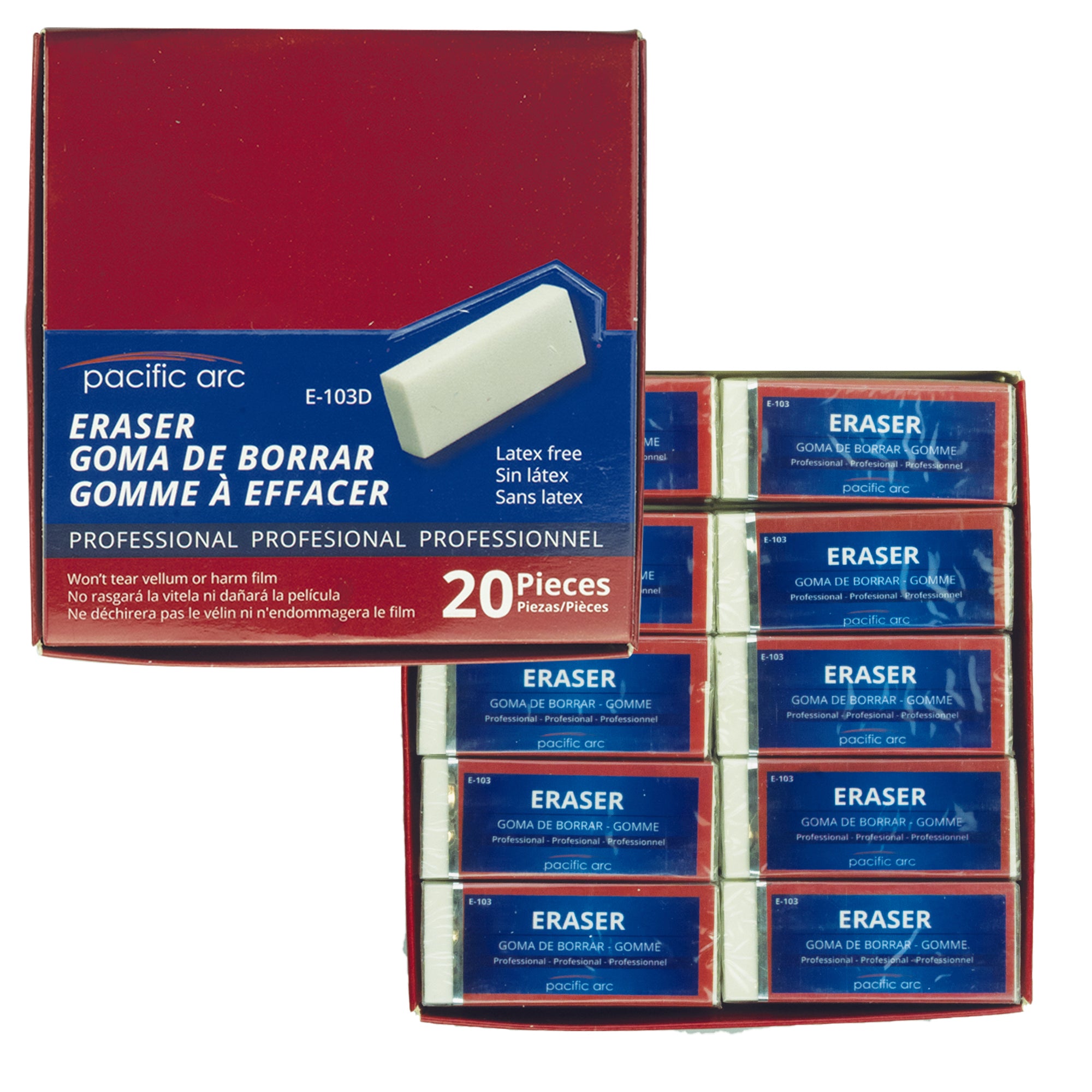 Pacific Arc, Eraser Display: soft white plastic