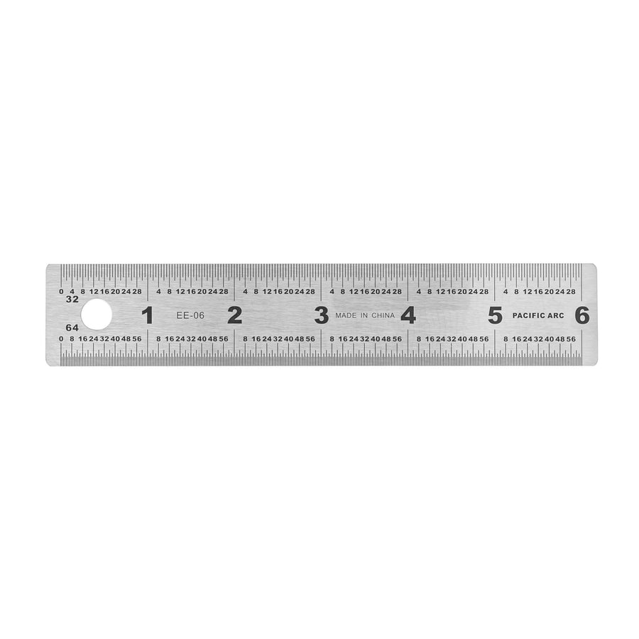Pacific Arc Stainless Steel Ruler Non Skid, Cork or Rubber Back