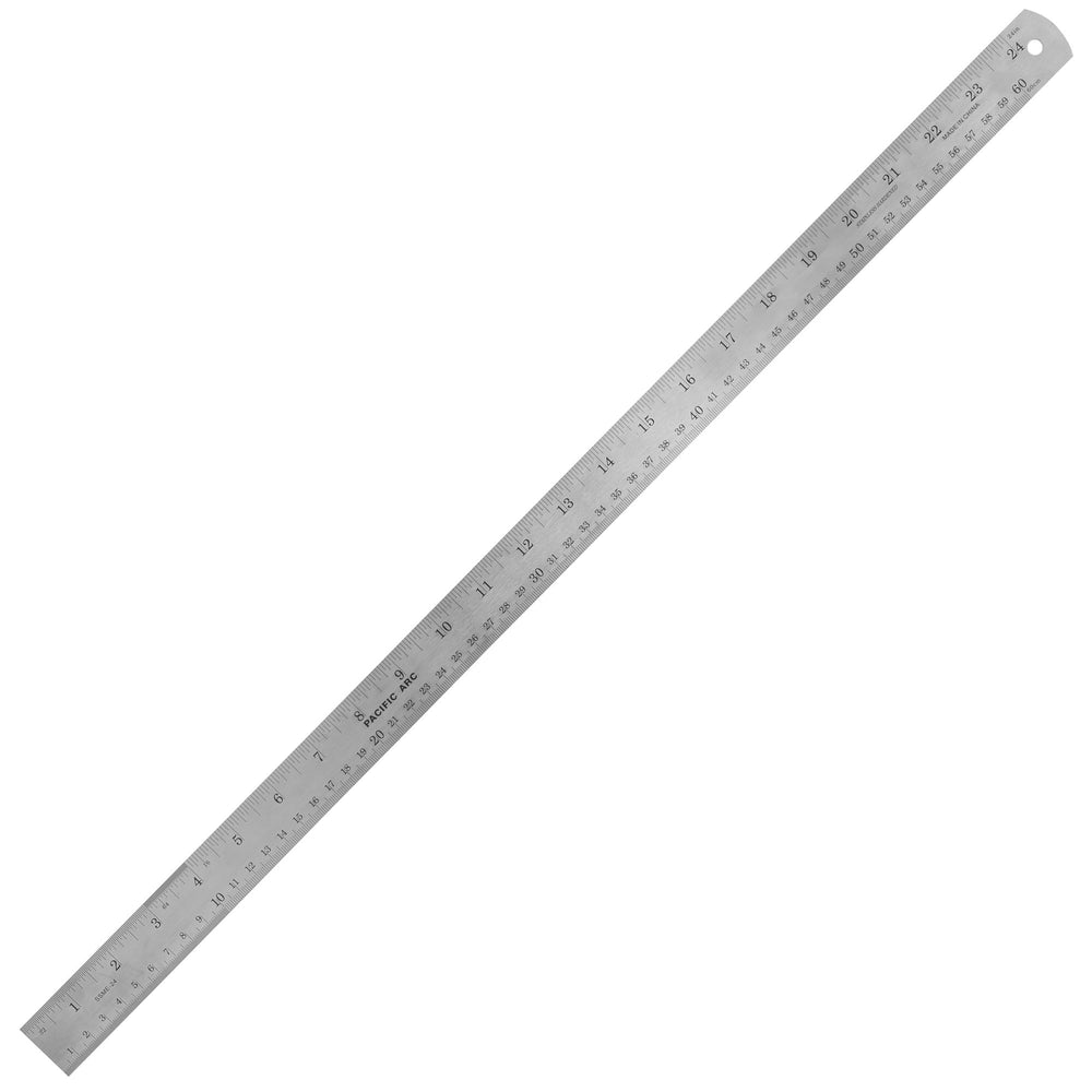 Pacific Arc Stainless Steel Ruler with Inch/Metric Conversion Table